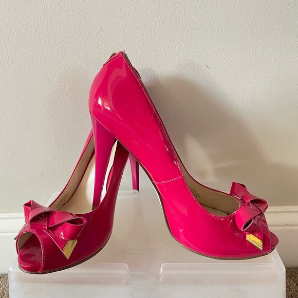 Jessica Simpson | Shoes | Jessica Simpson Hot Pink With Bow Never Worn ...